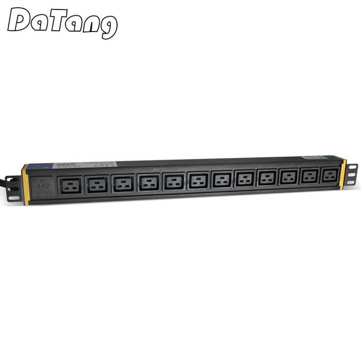12 way PDU rack installation C13 C19 socket cabinet distribution device vertical installation ...