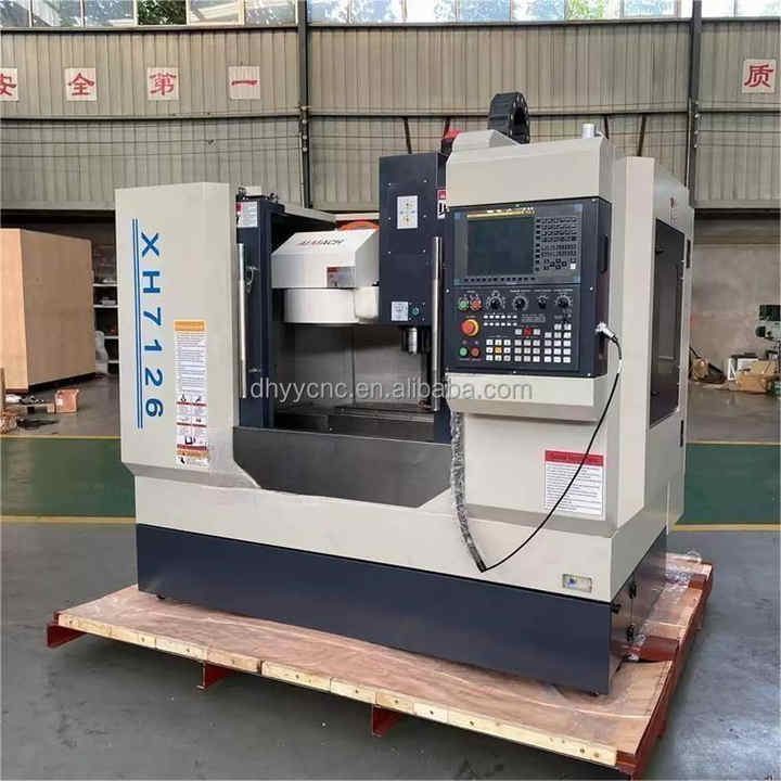 Vertical Machining Center FANUC Control CNC Milling Machine XH7126 Full Guard 4 Axis Max ...