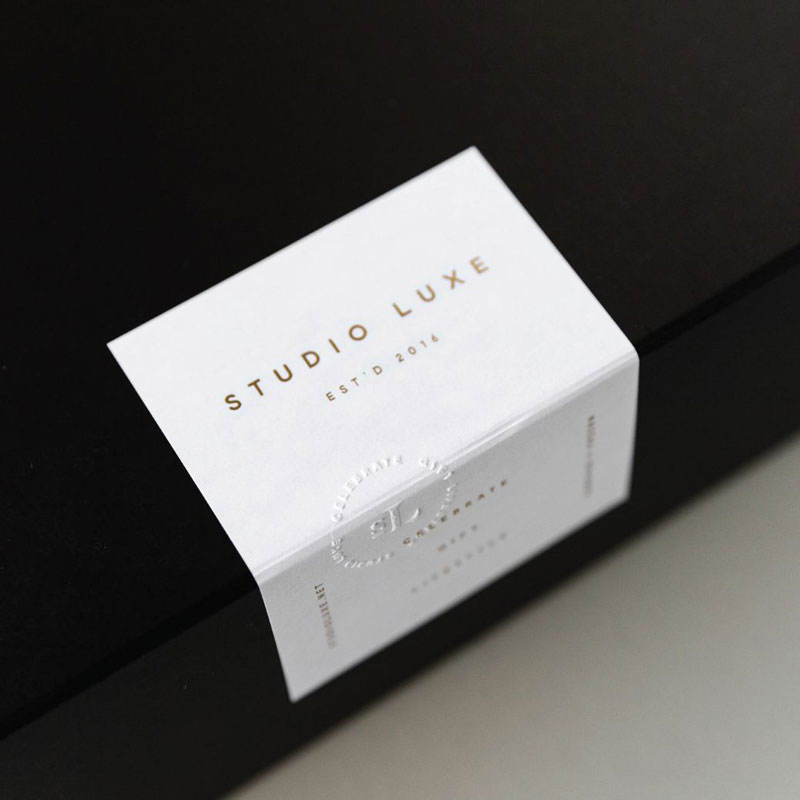 White Custom Embossed Labels - Luxury Textured Stickers