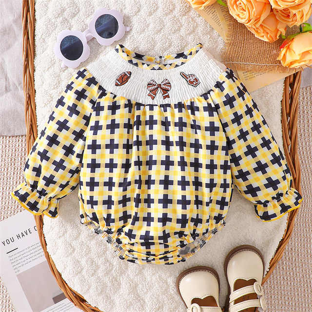 1 Pcs Custom Tag Embroidered Cotton Romper Spring Autumn Newborn Infant ...