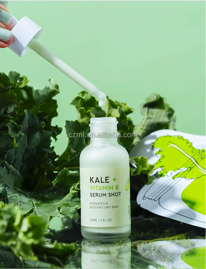 Private Label Skin Care Facial Kale Vitamin B Serum Hydrating Facial ...