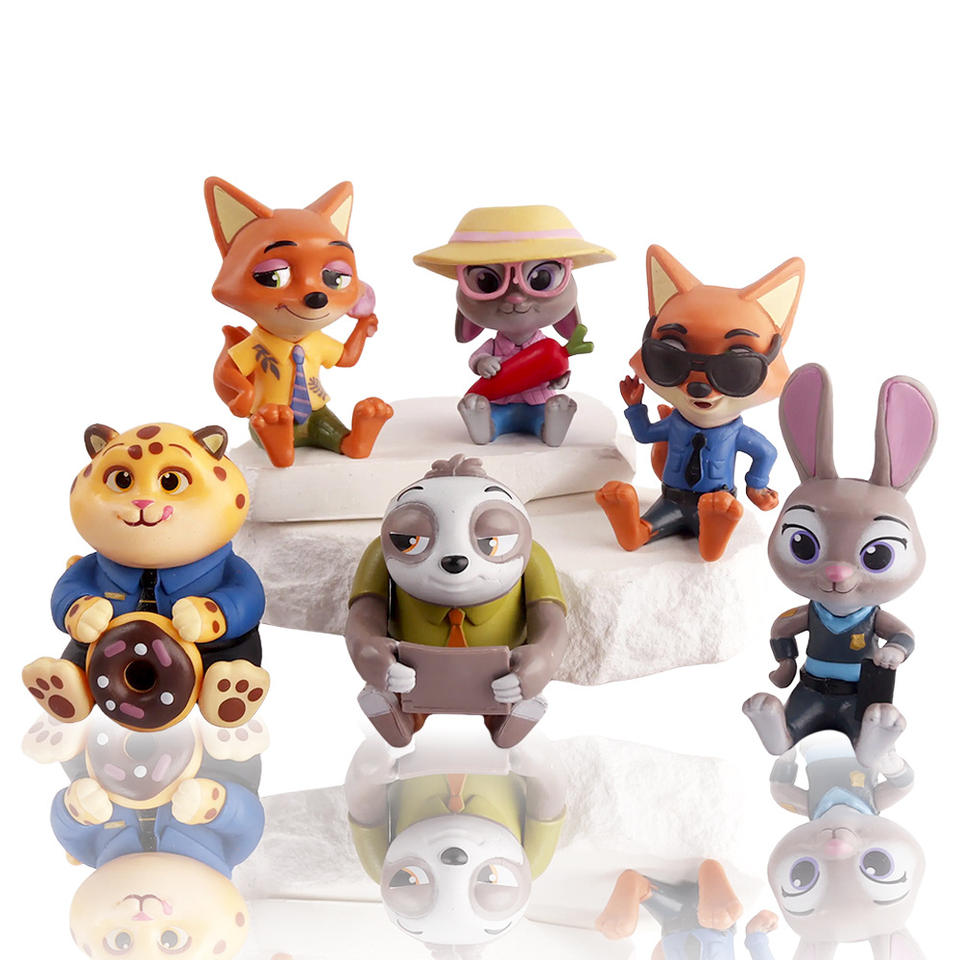 Zootopia Characters Scene Figures PVC 1:32 Scale Model Toy Blind Box ...