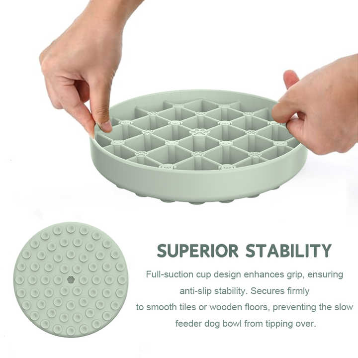 Slow Feeder Dog Bowls Silicone Food Suction Bowl Feeders to Slow Down ...