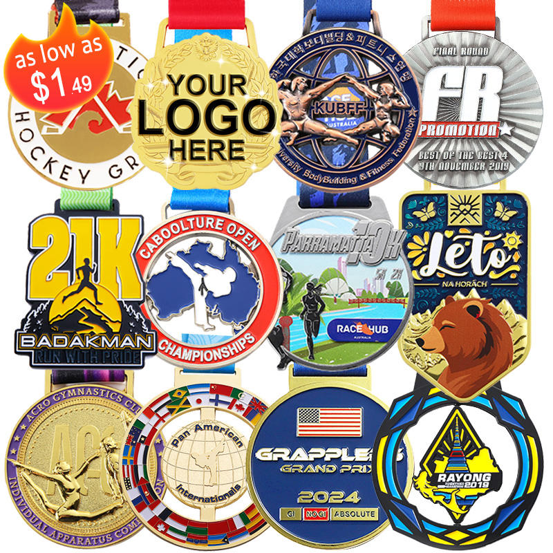 Custom Event Medium Swimming Bodybuilding Medals Sports Metal Custom 3d ...