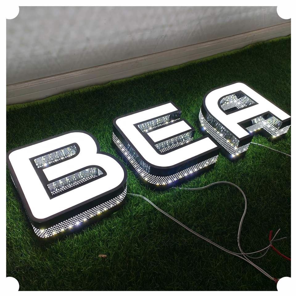 Daco Customized 3D Stainless Steel LED Illuminated Water Resistant ...