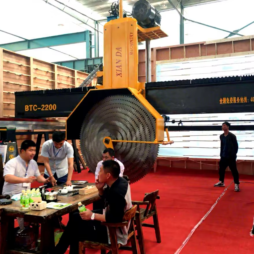 Xianda Energy Saving PLC-controlled 45KW Motor Multi-blade Bridge Saw ...