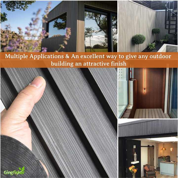 WPC Fluted Outdoor Wall Panels - Waterproof Slatted Cladding, OEM