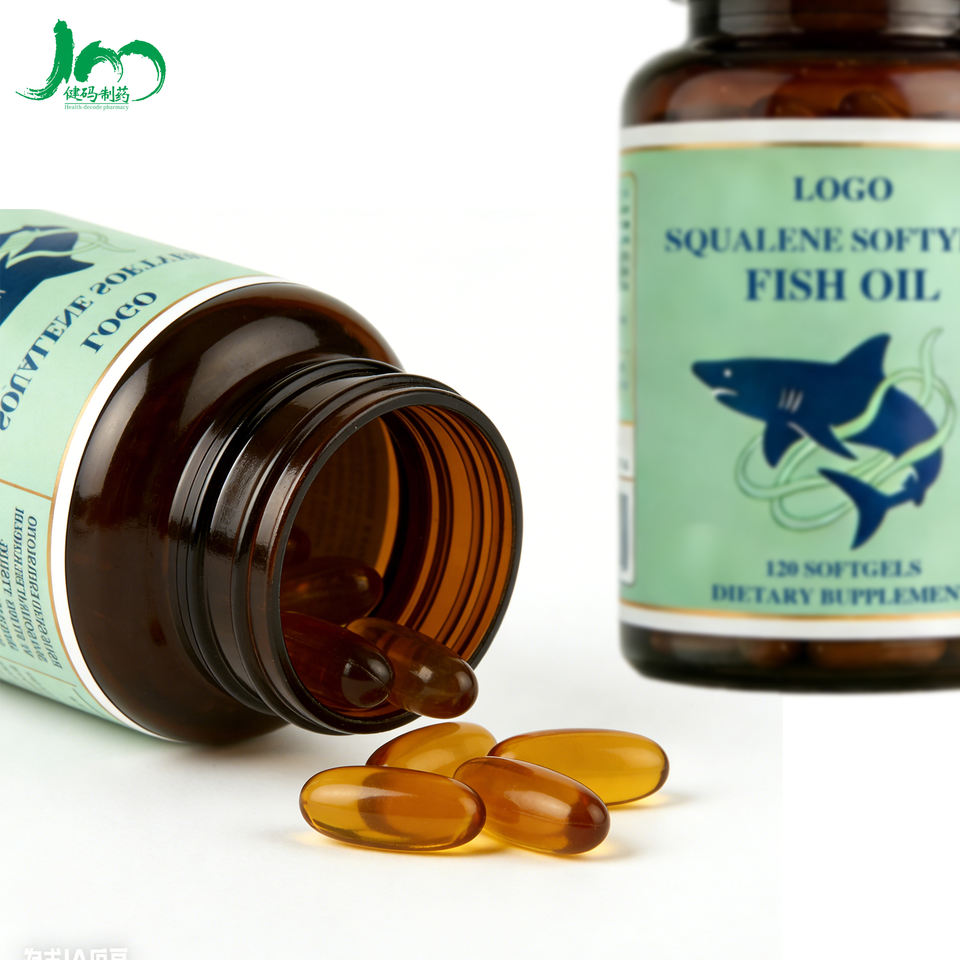 1000mg Squalene Softgel Capsules Oxygen Boost for Immune Support ...