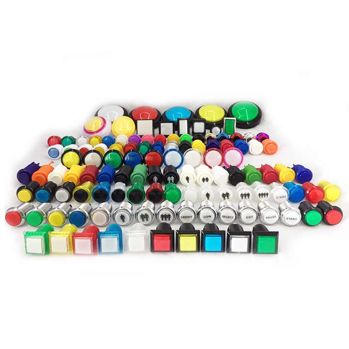 Arcade Push Button - RGB Illuminated Switch - 3 Pin 5v 12v
