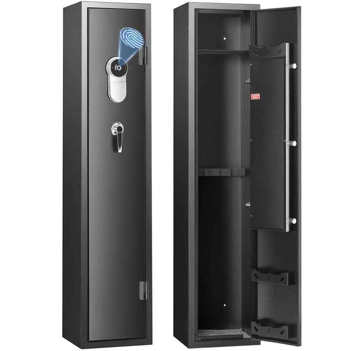 Large Tall Steel Gun Safe Cabinet with Quick Access and Removable Shelf ...