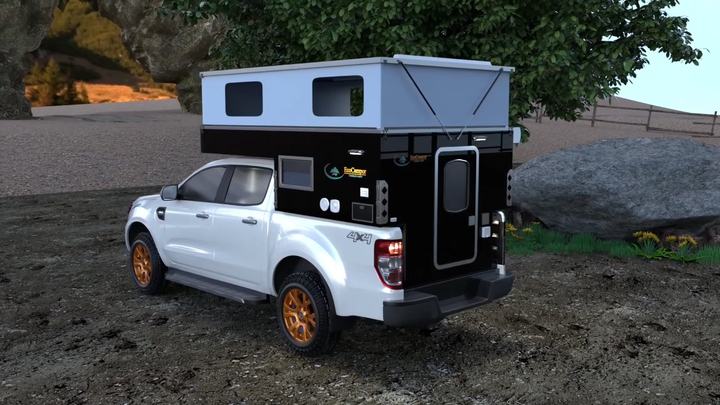 Sleek Expedition 6ft Short Bed Lightweight Fiberglass Popup Truck ...