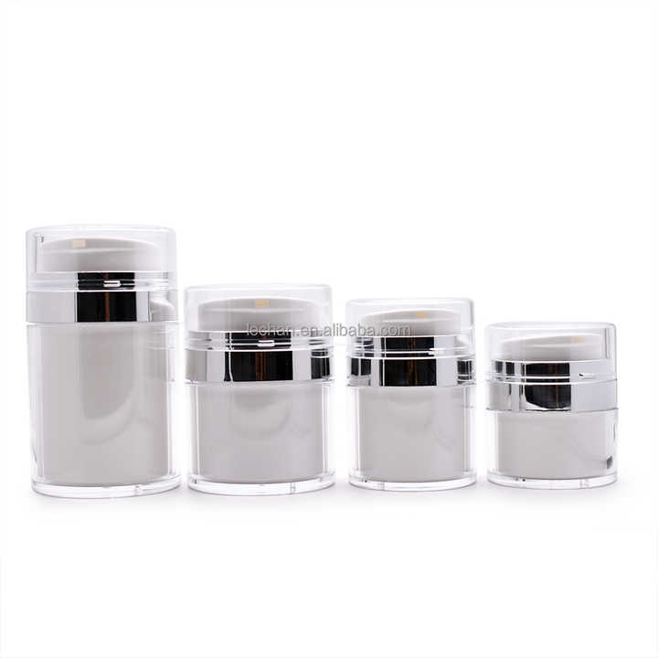 Stock Empty Acrylic Airless Pump Jar for Cosmetic Packaging 15g 30g 50g ...