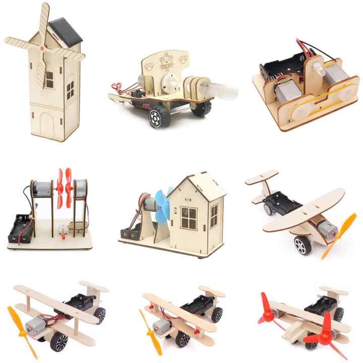 Diy 3D STEM Wooden Science Kit Assembly Creation Solar Powered STEM ...