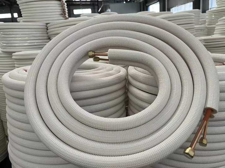 Split Insulated Copper Pipe Kit With Accessories Bag Split AC Air ...