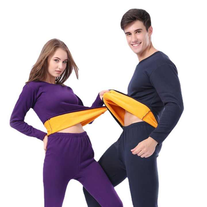 Warm Inner Wear Pajamas Thermal Suits Long Johns Men Women Underwear 2 ...