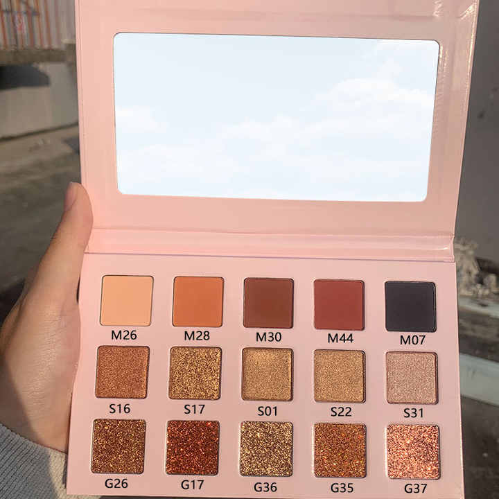 Custom Logo 15 Color Eyeshadow Palette High Pigmented Eye Shadow ...