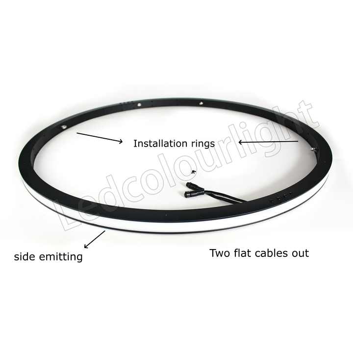 Addressable Disco Lighting Side Emitting DMX512 LED Aluminum Circle ...