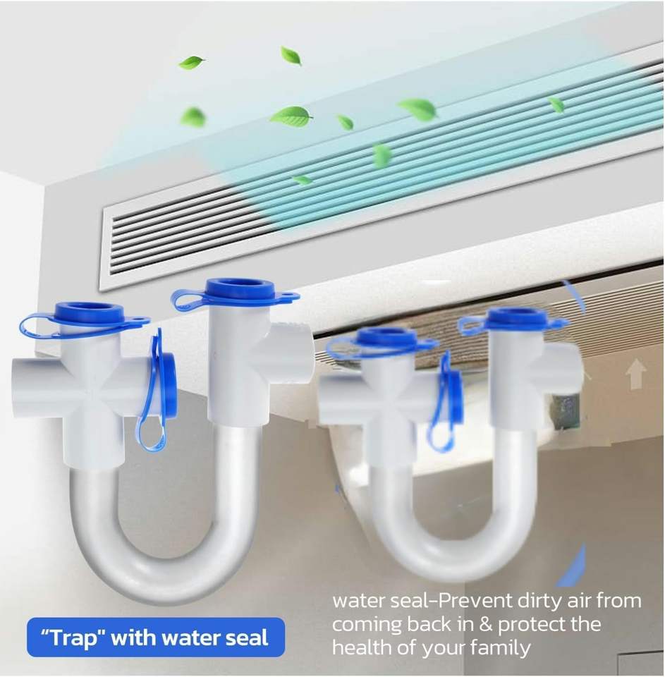 3/4" Standard Condensate Trap PVC U Trap for HVAC Systems