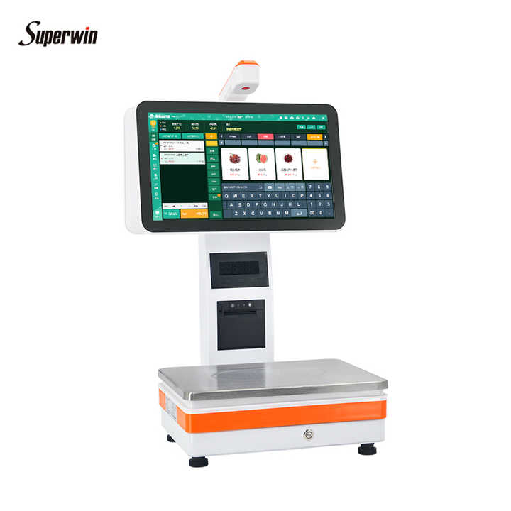 AI Touch Screen PC/Android Supermarket Weighing Scale with Barcode ...