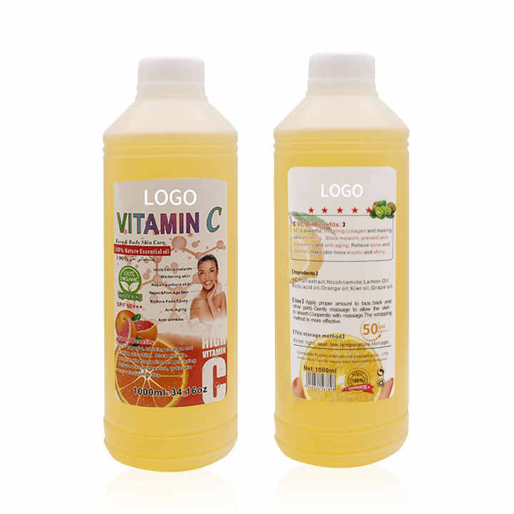 OEM Factory 1L Anti-Wrinkle Vitamin C VC Body Oil Skin Whitening ...