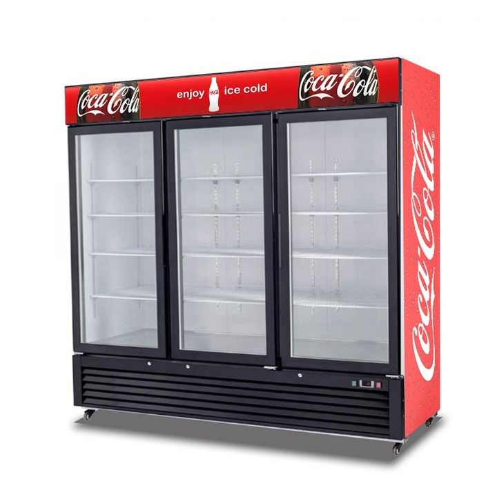 Commercial Three Glass Doors Upright Coca Display Cola Beverage ...