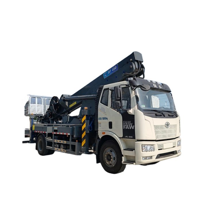 FAW 45m Telescopic Boom Bucket Manlift Truck Aerial Work Platform Truck ...