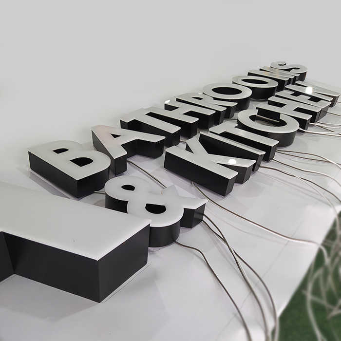 Custom Outdoor Wall 3D Illuminated Retail Store Sign Design