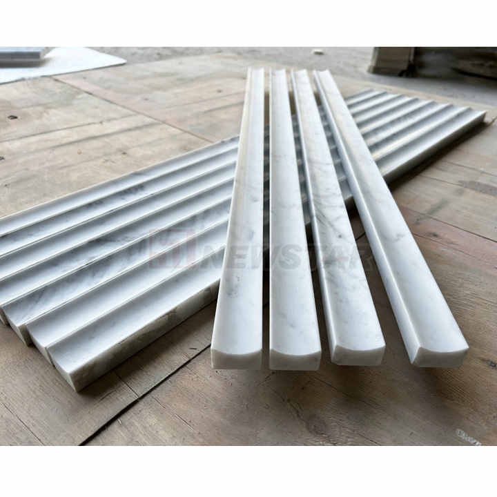 Curve Fluted Marble Tiles - Modern Mosaic Decor Solutions
