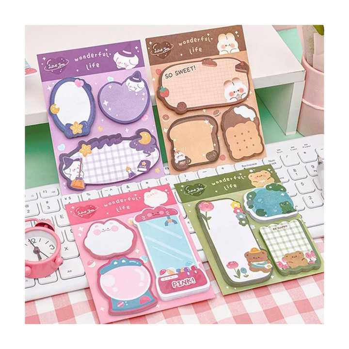Korea Adhesive Pad Sticky Note Pad - Customizable Kawaii