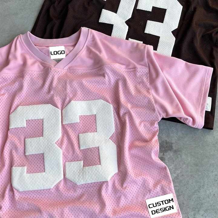 Custom Printed Oversized Mesh Jersey - Unisex Retro Soccer Top