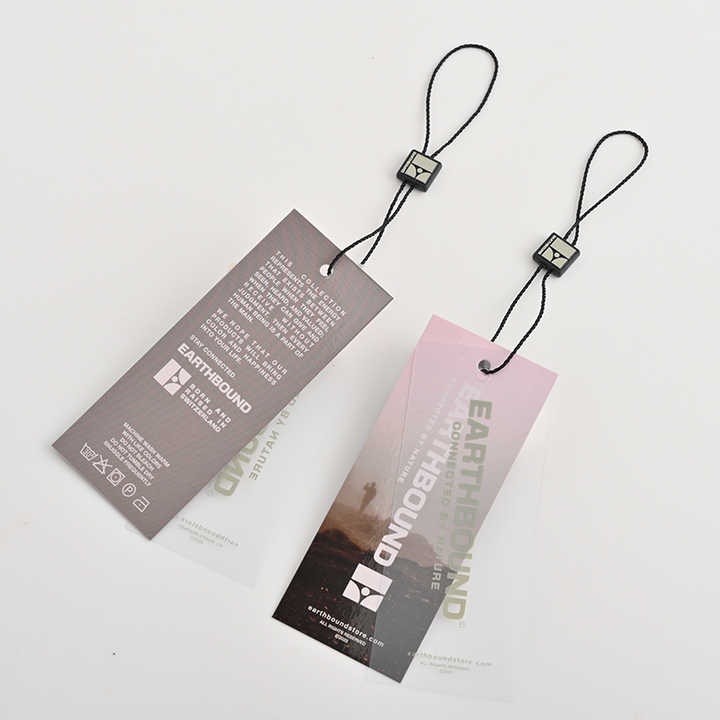 Custom Luxury Clear PVC Garment Hang Tags - Printed Logo