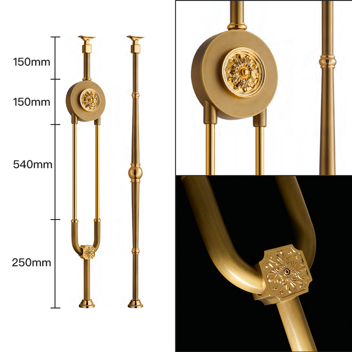 Modern Brass Staircase Handrails and Balusters. Crystal Brass ...