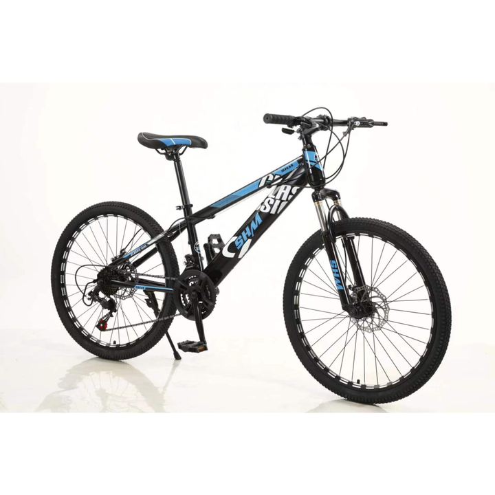 24 Inch Adult Mountain Bike, High-carbon Steel, with a Suspension Fork ...