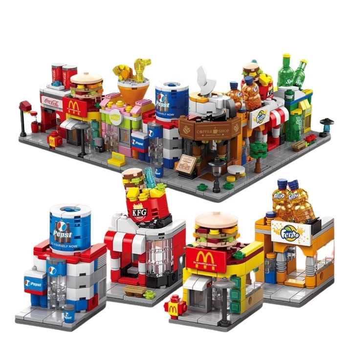 8 Types Nano Blocks - City Street View Building Models