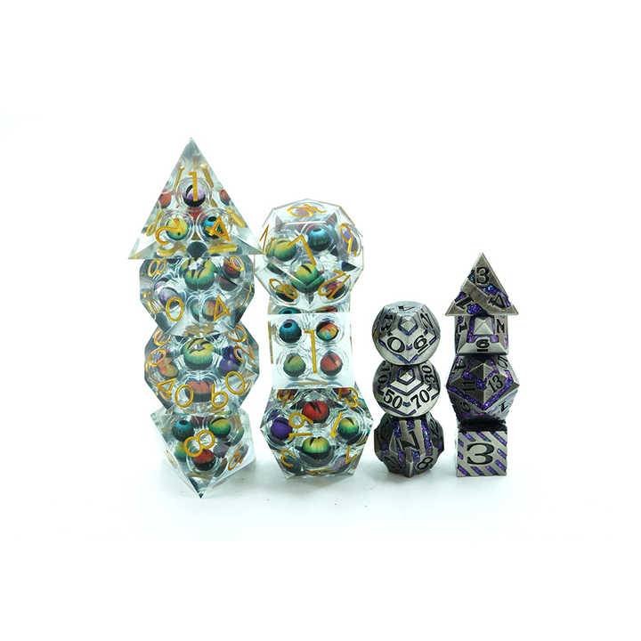 Multi-dragon Eye Polyhedral Dice Set For Dnd Games - Oem Available