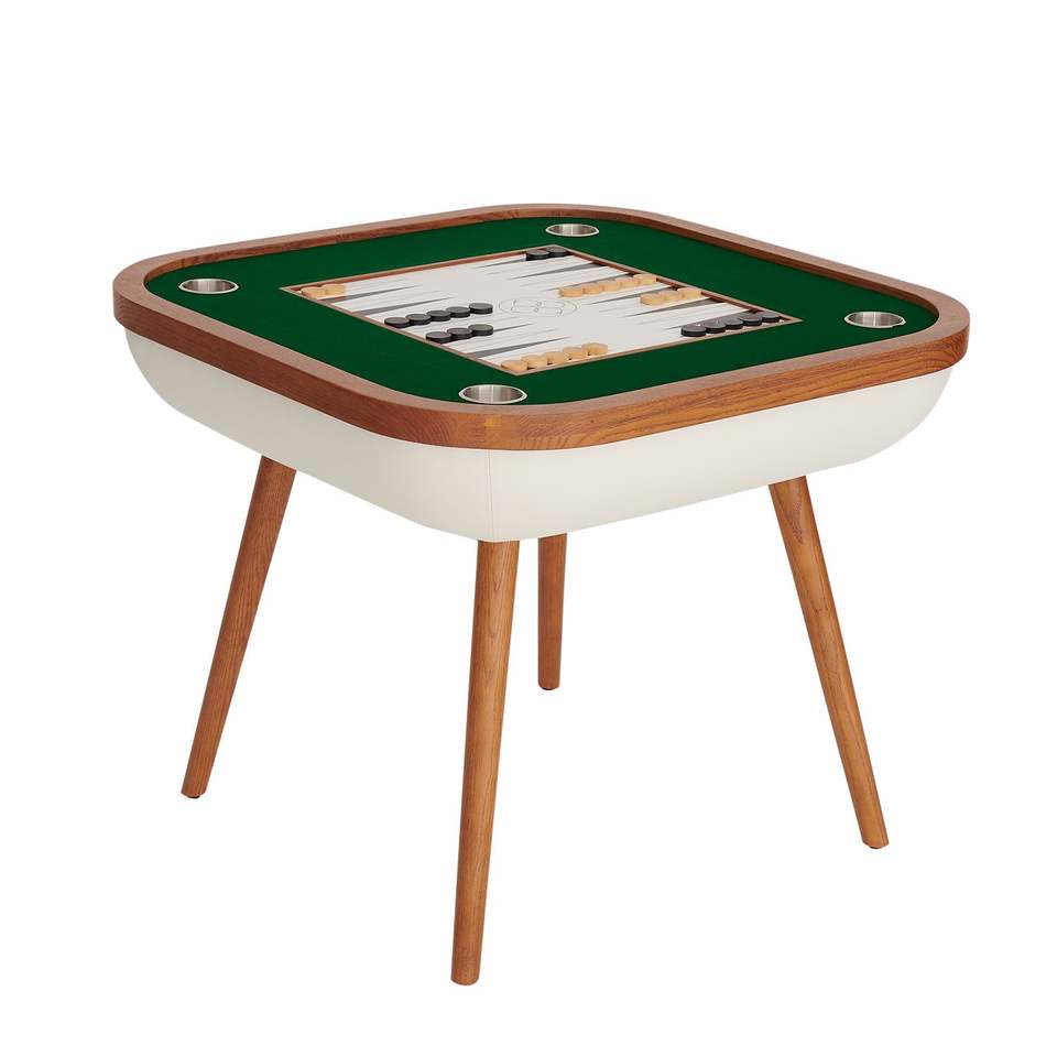 Modern Durable MDF Backgammon Game Table Green Felt Surface Multi ...