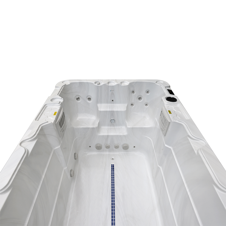 4M Outdoor Whirlpool Hot Tub Acrylic Endless Swim Spa Pool for Children ...