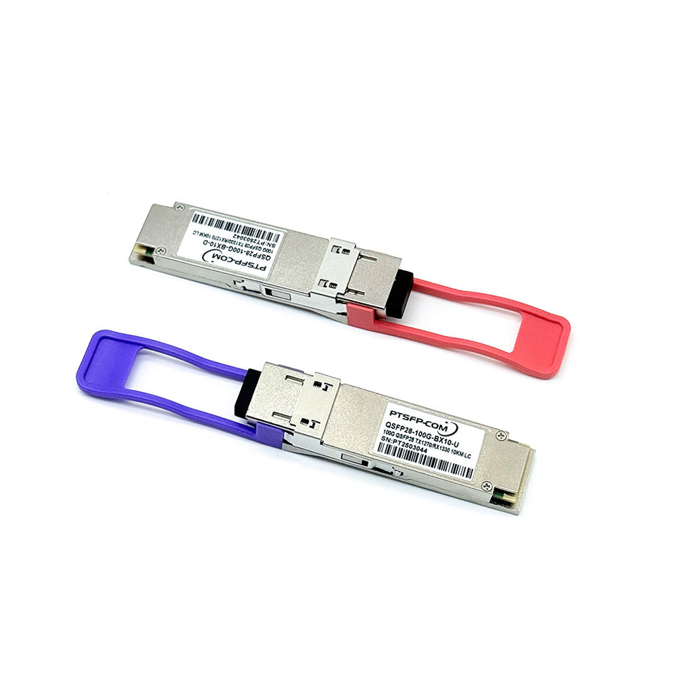 100G QSFP28 BIDI Optical Transceiver, 1270Tx/1330Rx 10km LC Single Mode ...