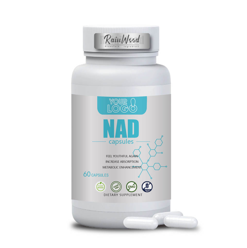 Rainwood Private Label NAD Capsules 500mg Food Grade Supplement ...