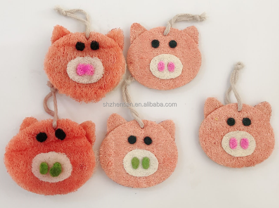 Natural Soft Luffa Loofah Pulp Section Square Scouring Pads Dish POTS ...