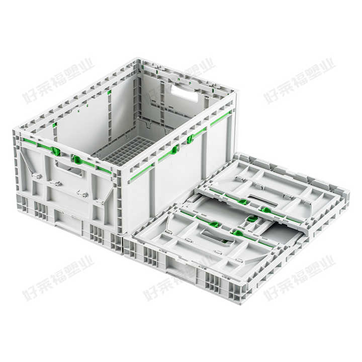 Collapsible Plastic Storage Crate - Stackable Ventilated Mesh Container ...