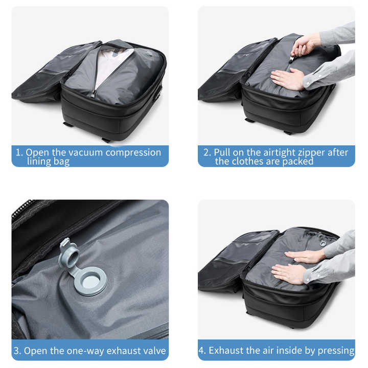 Vacuum Design Airbag Backpack - Secure and Compressible