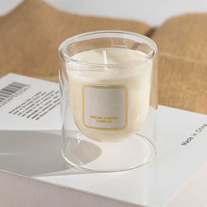 Classic Design Empty Glass Candle Container 180g Thick Bottom Candle ...