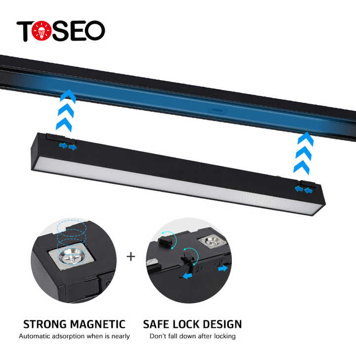 Modern Magnetic Track Light Adjustable Surface Mounted 48V Ultra Thin ...