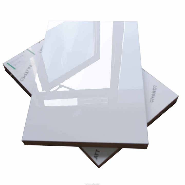 4x8 18mm White High Gloss Laminated UV Resistant Acrylic Mdf Board Sheet for Kitchen Cabinet ...