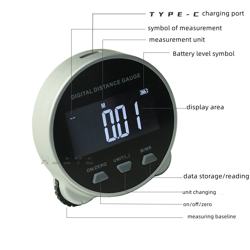 Discount Electronic Ruler with HD LCD Screen Rechargeable Rolling ...