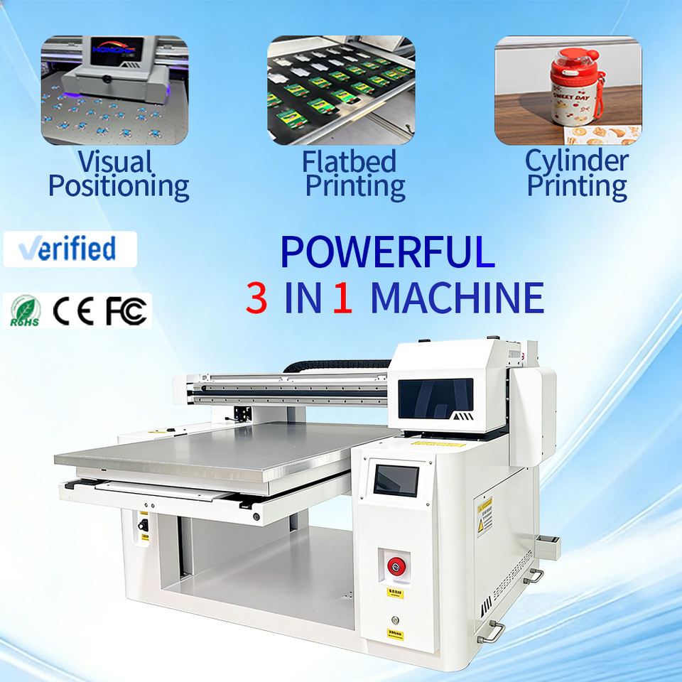 A2 UV Flatbed Printer with Vision Positioning Large Format Printer for ...