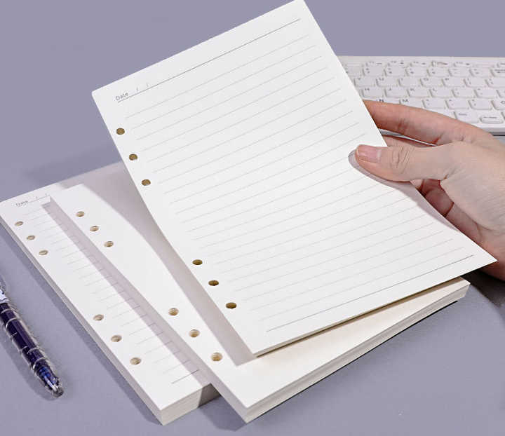 Customized A4/A5/A6/A7 Writing Release Sketch Paper 6 Holes Refillable ...