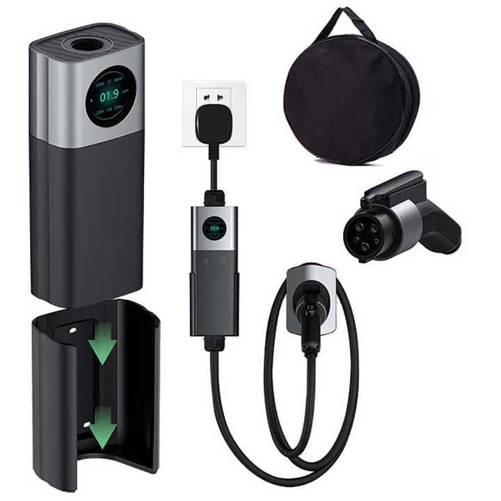 Portable Fast Electric Car AC Charger 3.5 KW 7 KW 22 KW Outdoor Wallbox ...