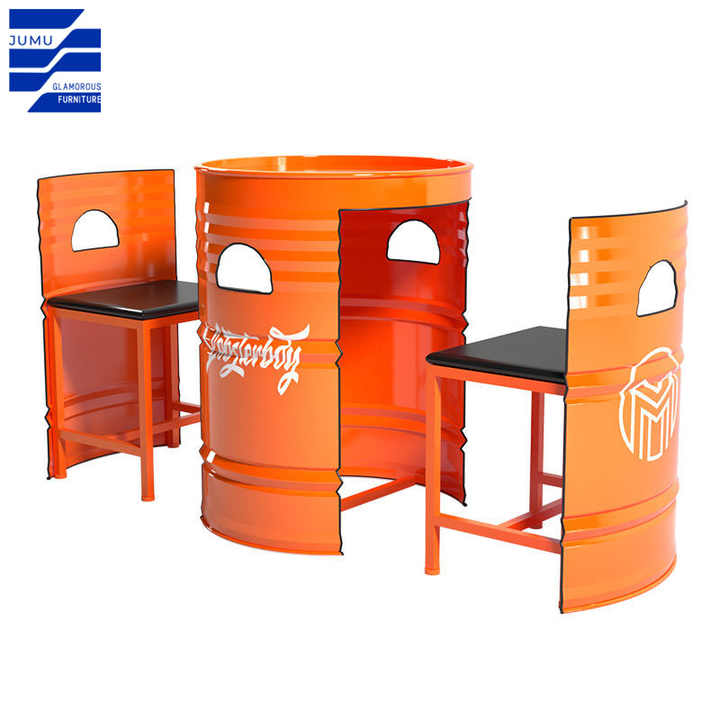 Glamorous Furniture Custom industrial style creative oil drum booth ...